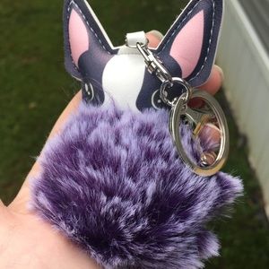 Other | Purple Boston Terrier Pom Pom Keychain | Poshmark